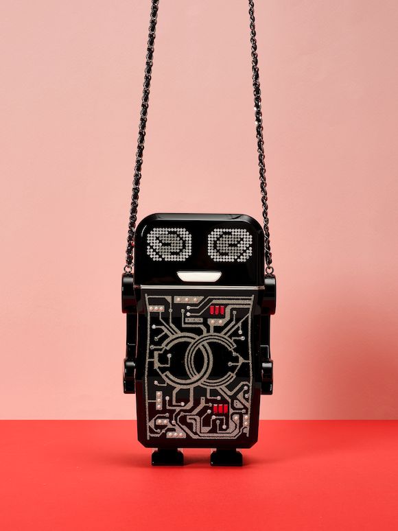 Bonhams : CHANEL: LIMITED EDITION BLACK ROBOT MINAUDIERE BAG WITH ...