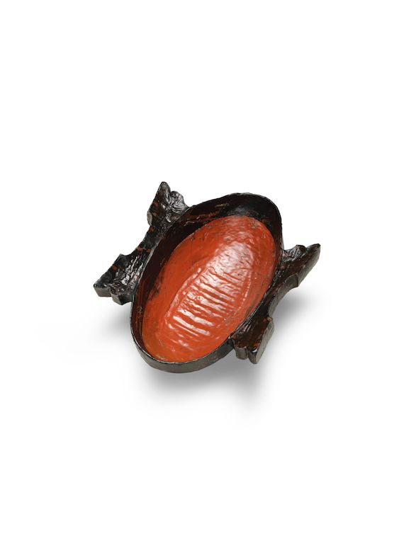 Bonhams : A BLACK AND RED PAINTED LACQUER 'EAR' CUP Warring States ...