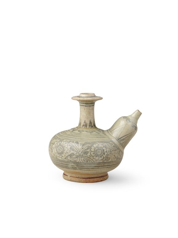 Bonhams : A POTTERY POURING VESSEL, KENDI Possibly Thai (2)