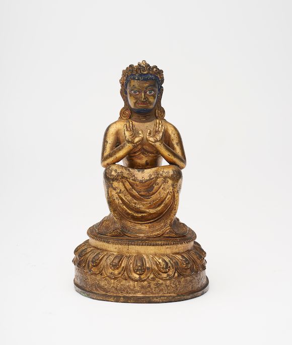 Bonhams : A gilt copper alloy figure of Padampa Sanggye 19th/ 20th century