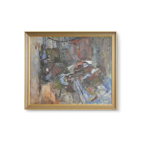 Bonhams : John Richard Passmore (1904-1984) Tea in Bed, 1950s