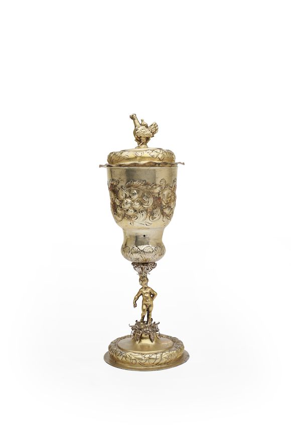 Bonhams : A Continental silver gilt cup and cover Possibly Italian ...