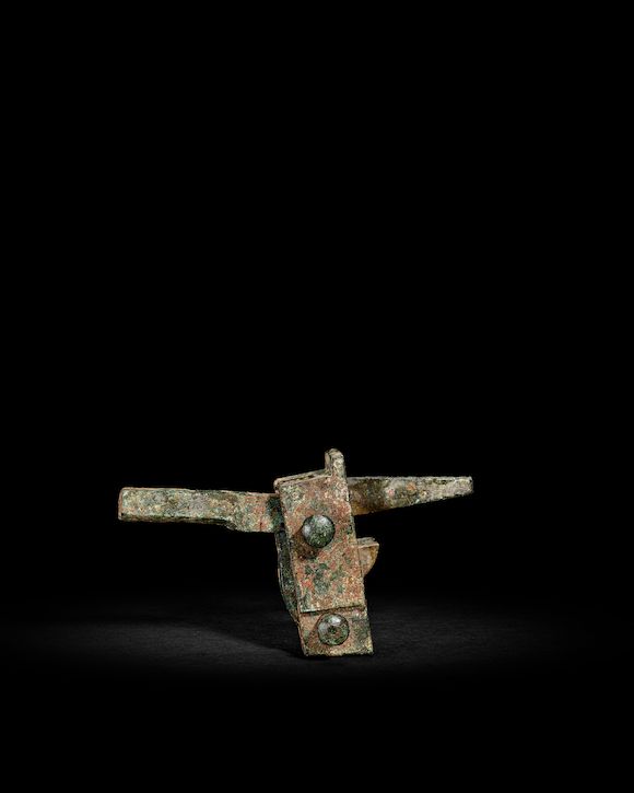 Bonhams : AN INSCRIBED BRONZE CROSSBOW MECHANISM Western Han Dynasty