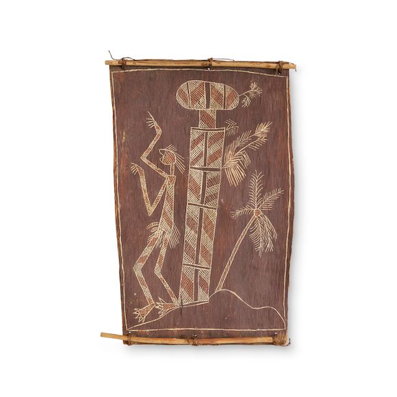 Bonhams : Bobby Barrdjaray Nganjmirra (1915-1992) Jirrlgum Rock, 1965