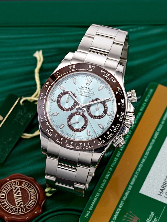 Bonhams : ROLEX | COSMOGRAPH DAYTONA "ICE BLUE", REF.116506, A PLATINUM ...