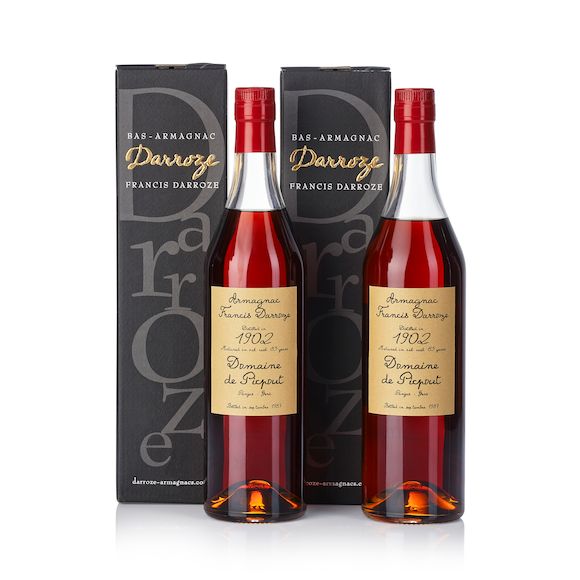 Bonhams : Francis Darroze Armagnac 85 Year Old, 1902 (2x 700ml)
