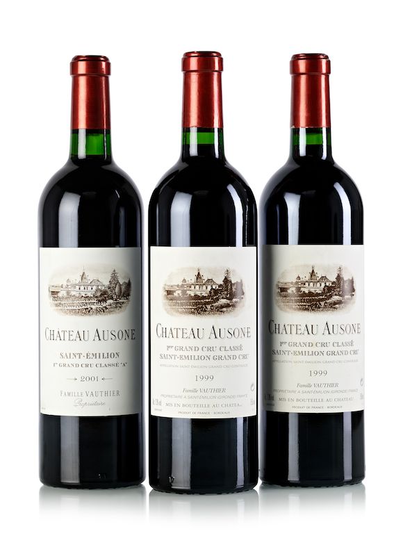 Bonhams : Château Ausone, 1999 (2x 750ml) Château Ausone, 2001 (1x 750ml)